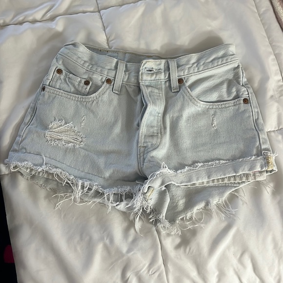 Levi's | Shorts | Levis Light Blue Short Shorts | Poshmark